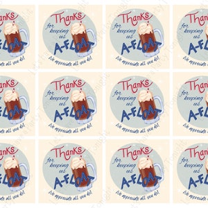 Thanks for Keeping Us A-FLOAT Appreciation Printable Sticker, Team ...