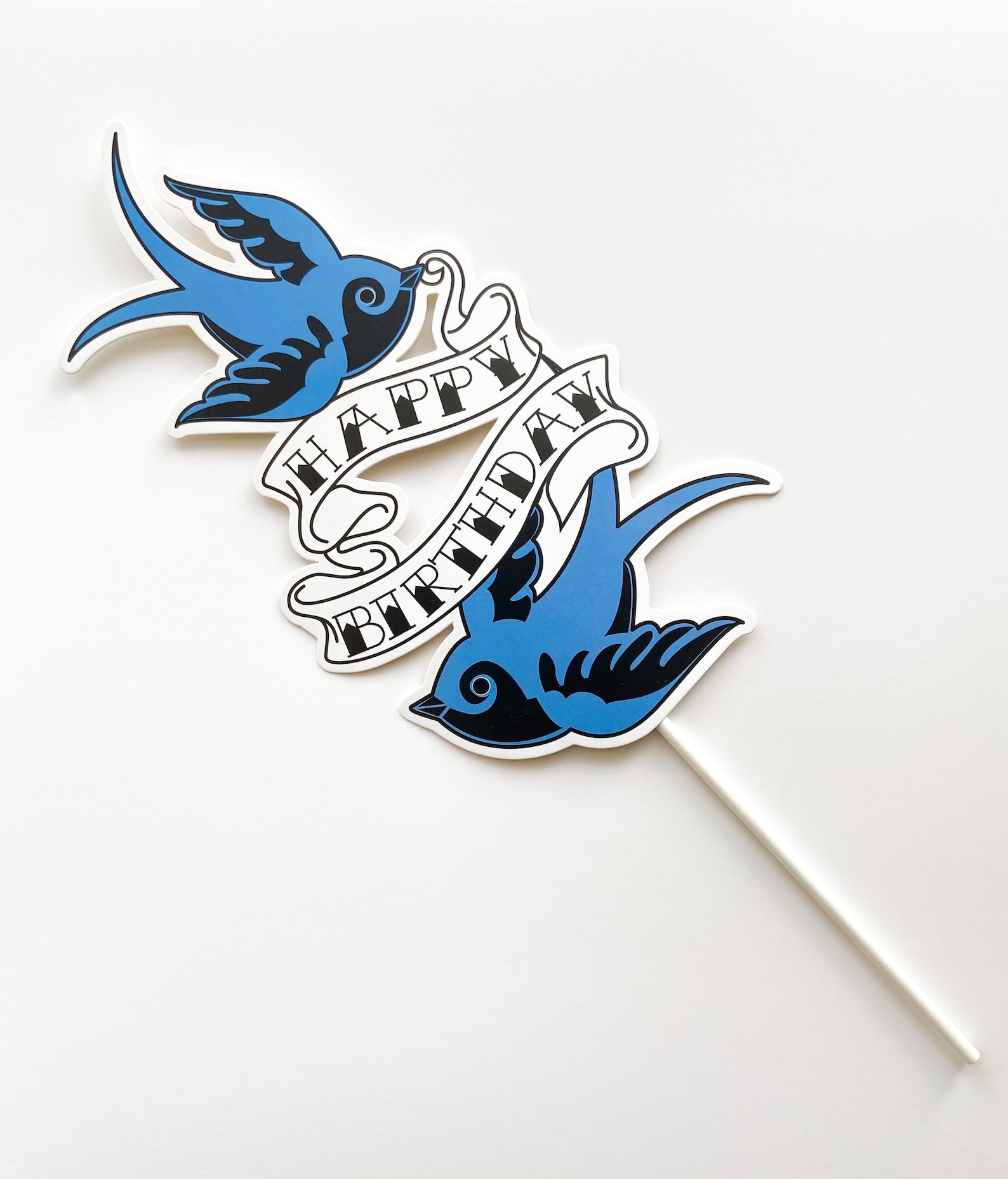 Rockabilly Swallow Bird, Cake Topper, Rockabilly Cake Topper, 1950's ...