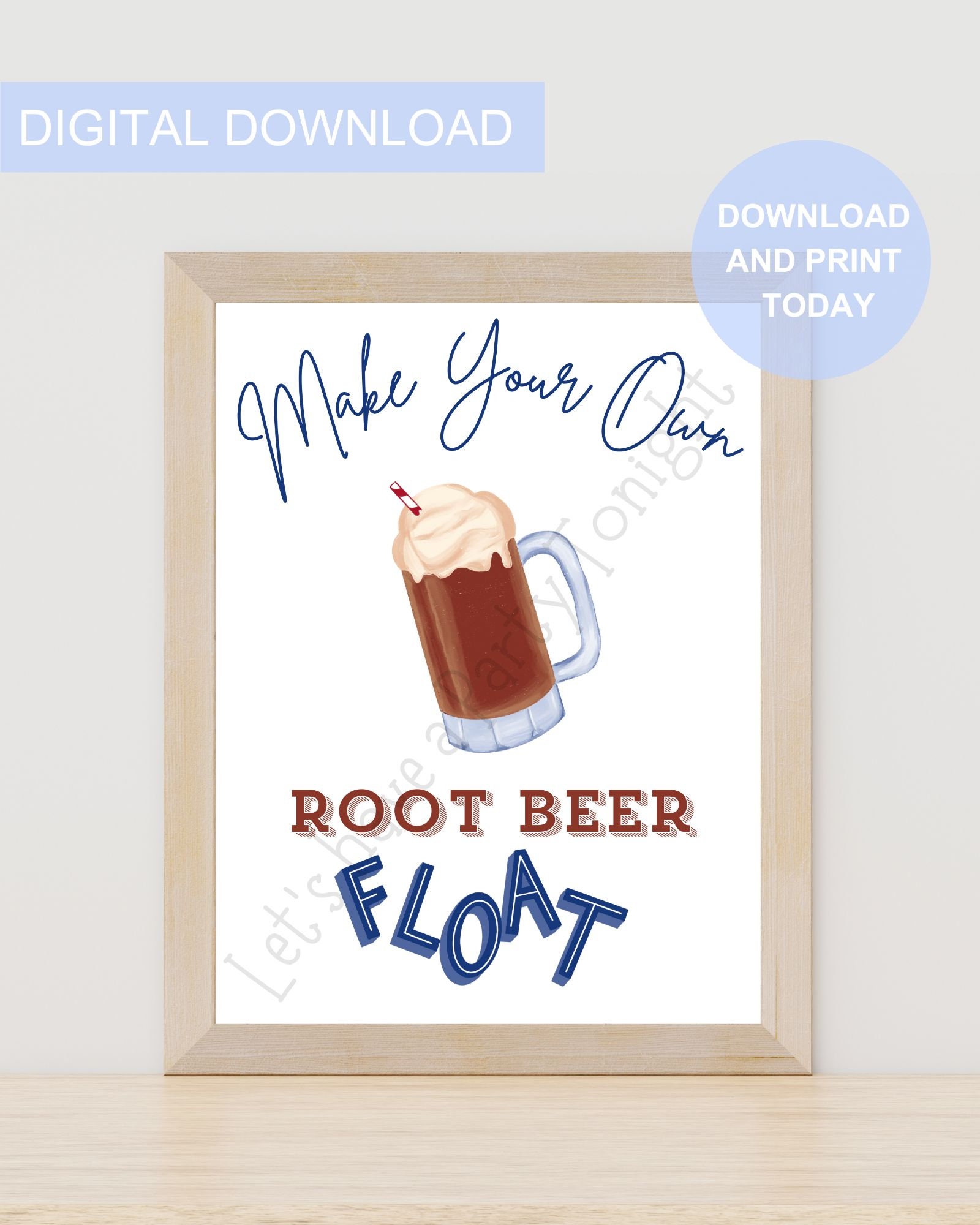 Root Beer Float Sign, Make Your Own Root Beer Float, Root Beer Float ...