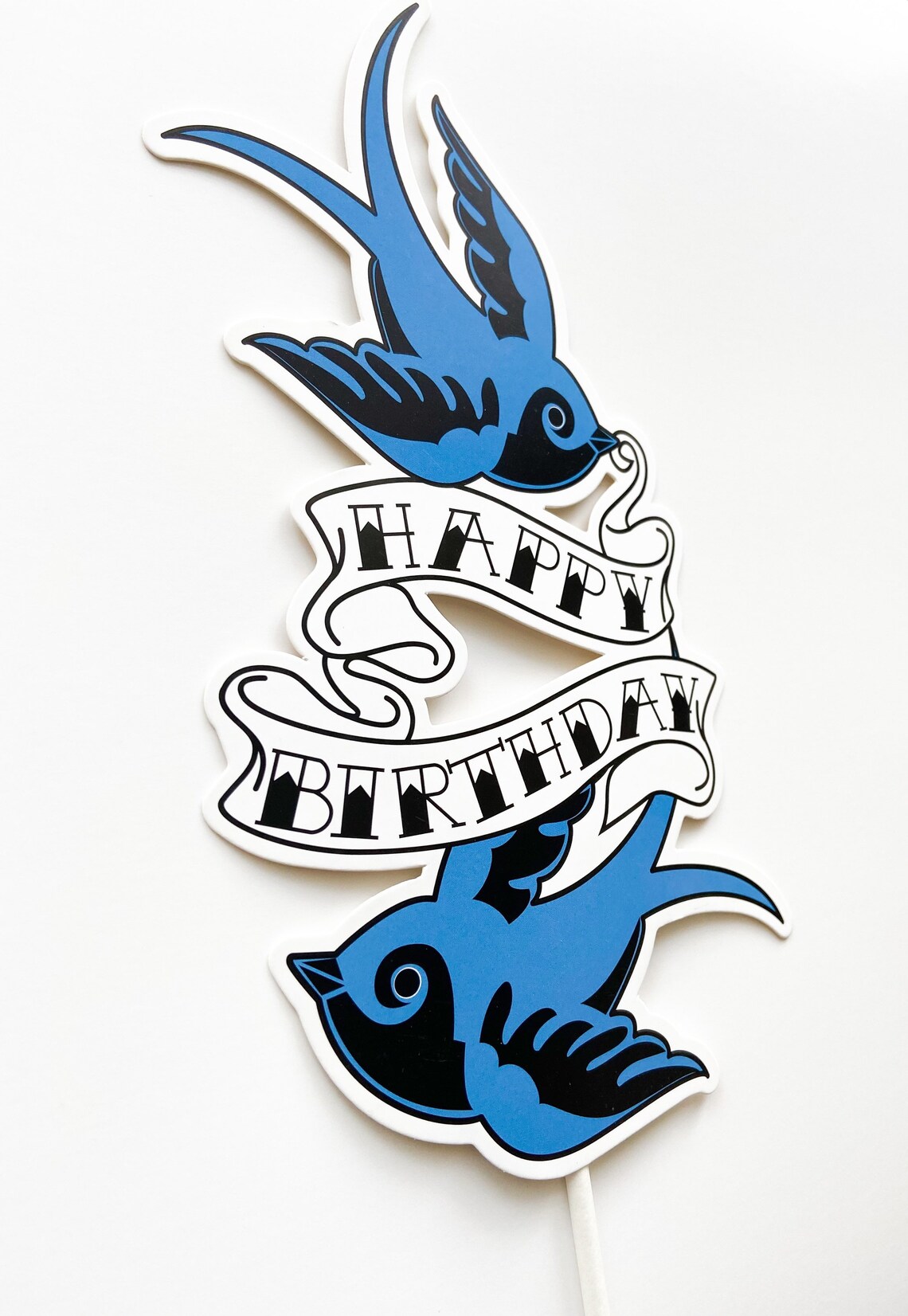 Rockabilly Swallow Bird, Cake Topper, Rockabilly Cake Topper, 1950's ...