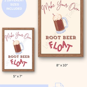 Red Root Beer Float Sign, Make Your Own Root Beer Float, Root Beer ...