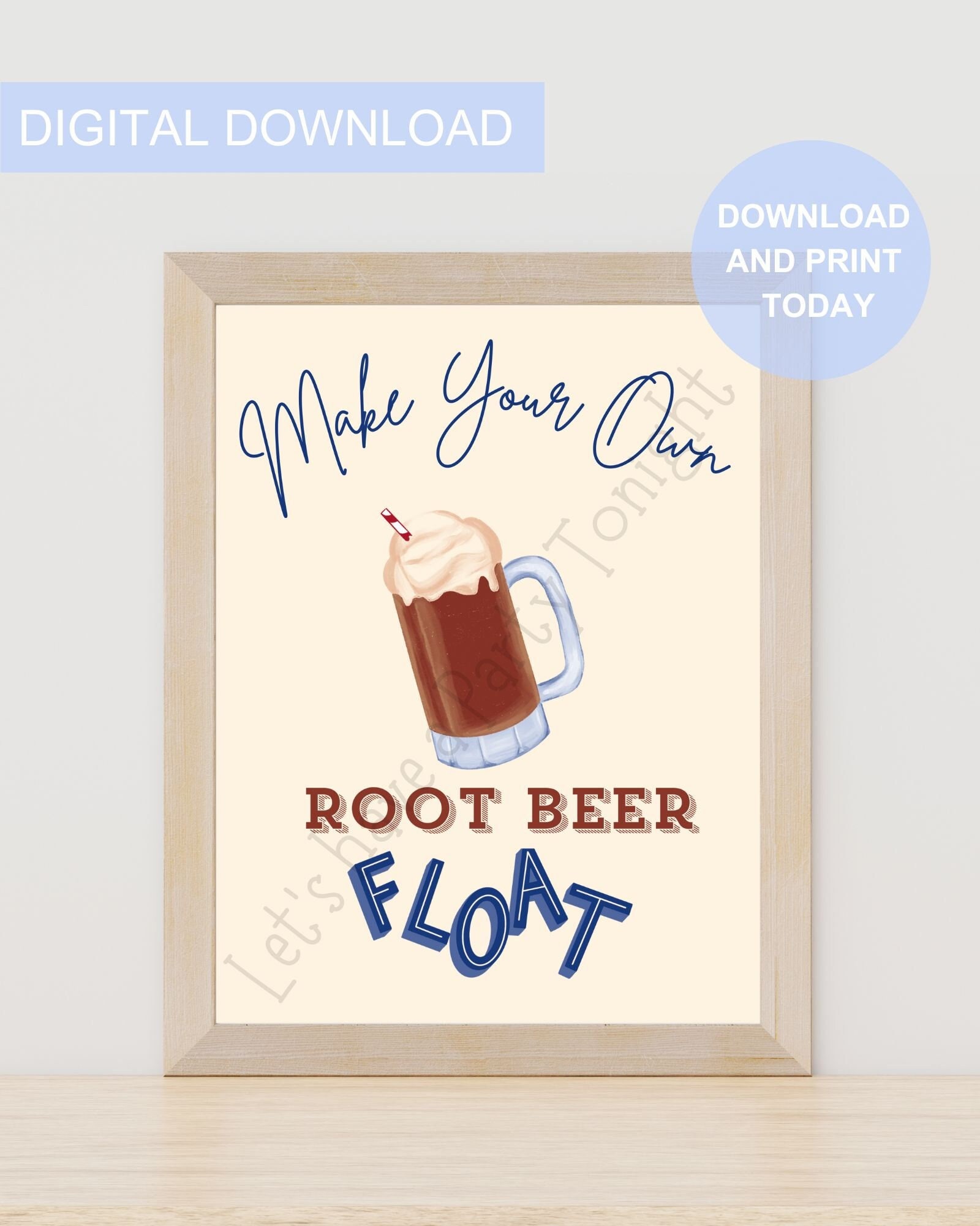 Root Beer Float Sign Make Your Own Root Beer Float Root Beer Float Bar Ice Cream Float Party