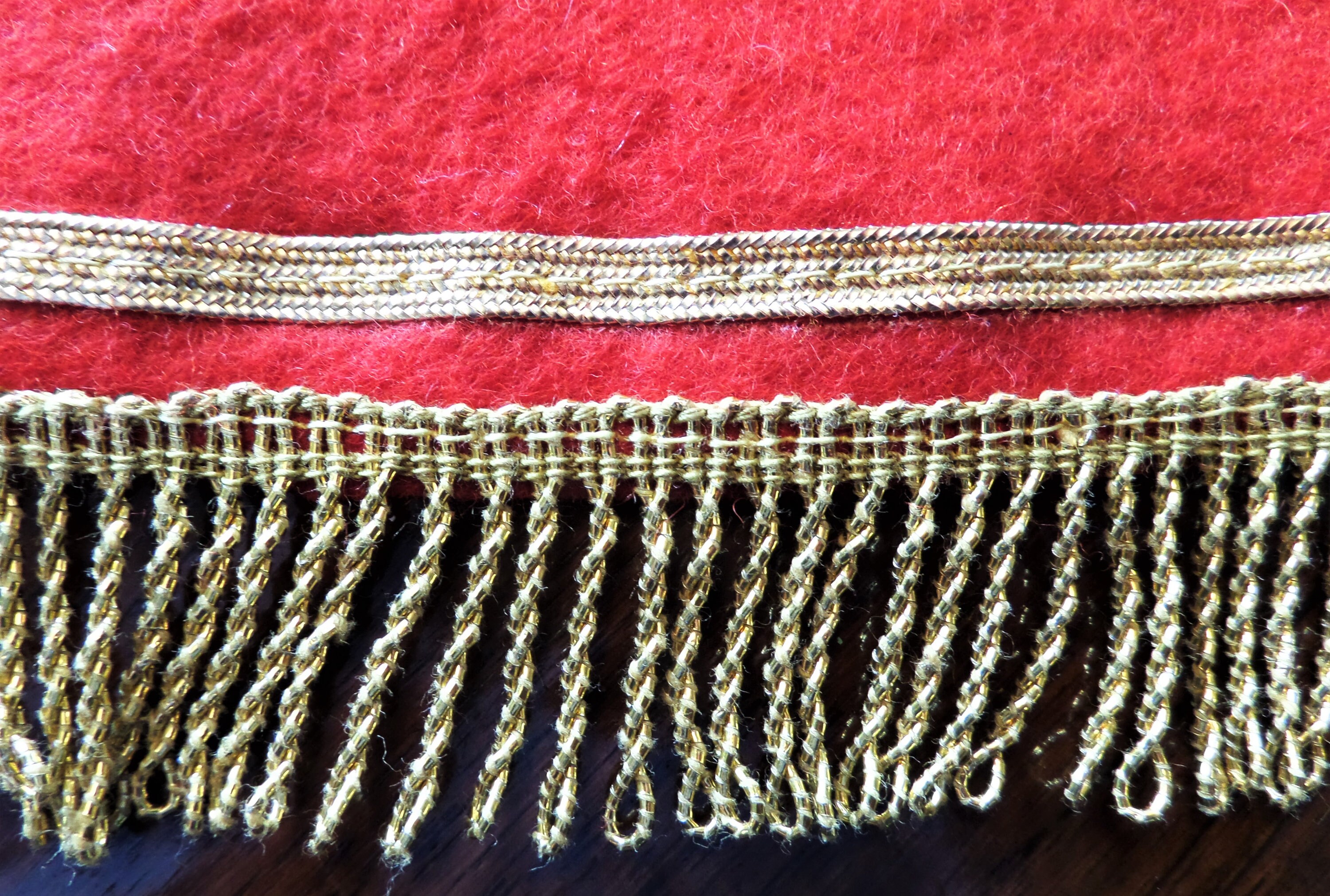 Vintage 1960s HANDMADE Red Wool Felt Tablecloth Tree Skirt - Etsy