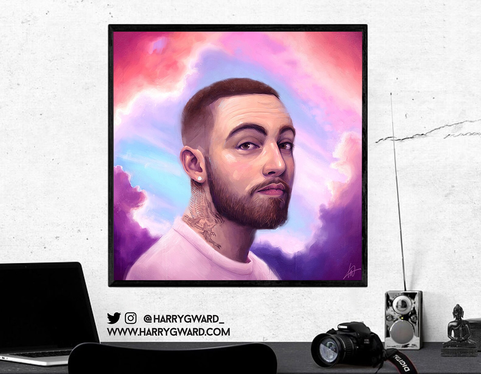 Mac Miller Print Painting Poster Illustration Artwork - Etsy