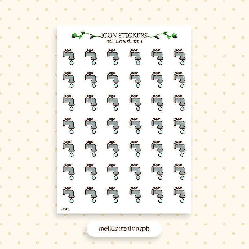Printable Utility Bill Icon Sticker Planner Reminder Sticker Water Bill ...