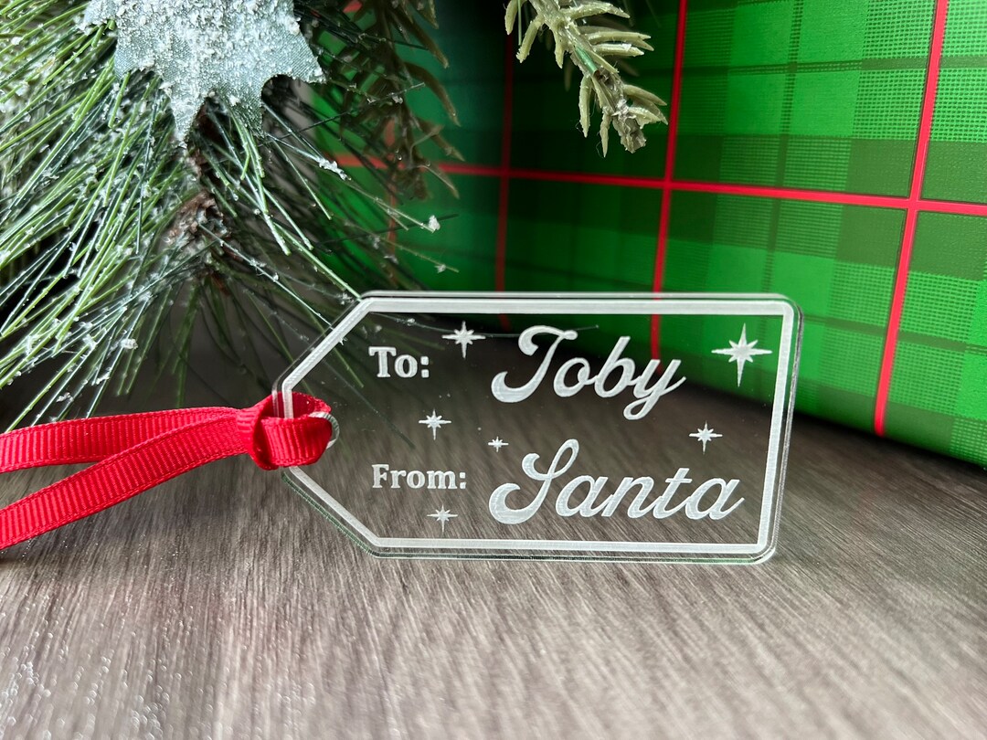Personalized Acrylic Christmas Name Tags for Festive Gatherings, Custom ...