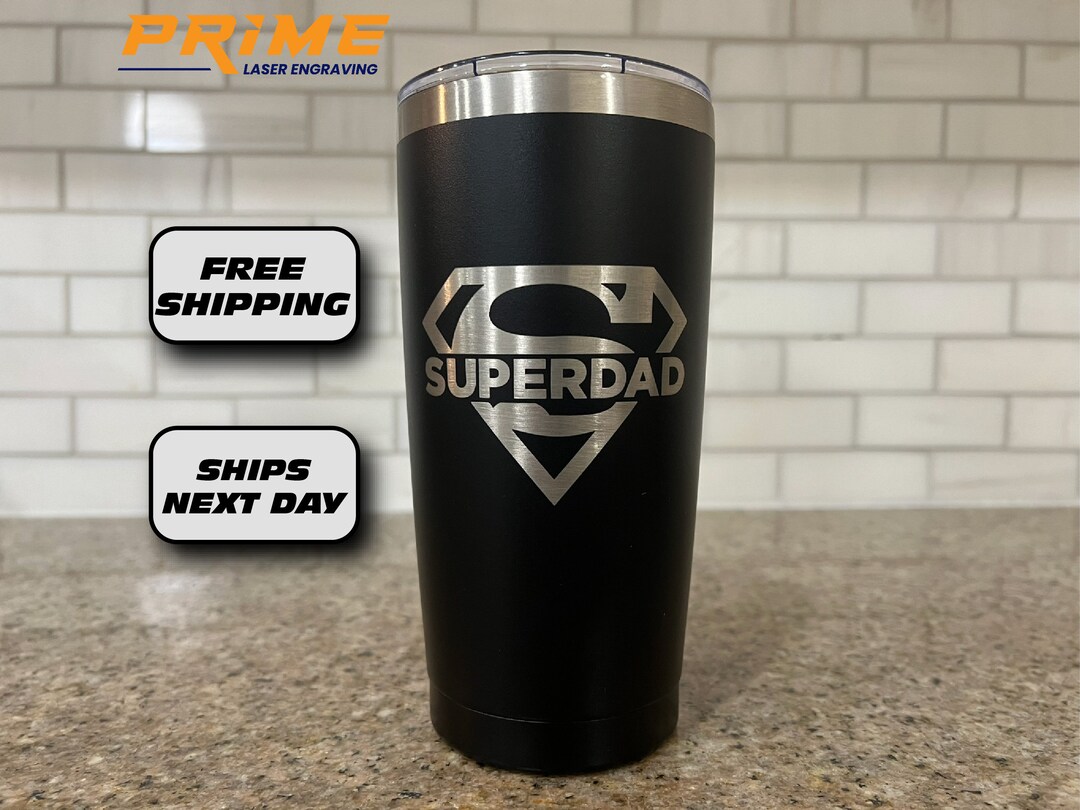 SUPERDAD Logo Father's Day Gift 20oz Tumbler, Engraved With Magnetic Lid, Mug, Cup, Coffee Cup ...