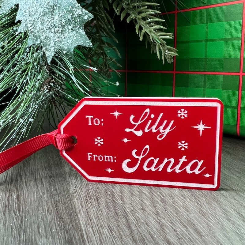 Christmas Name Tag - Etsy