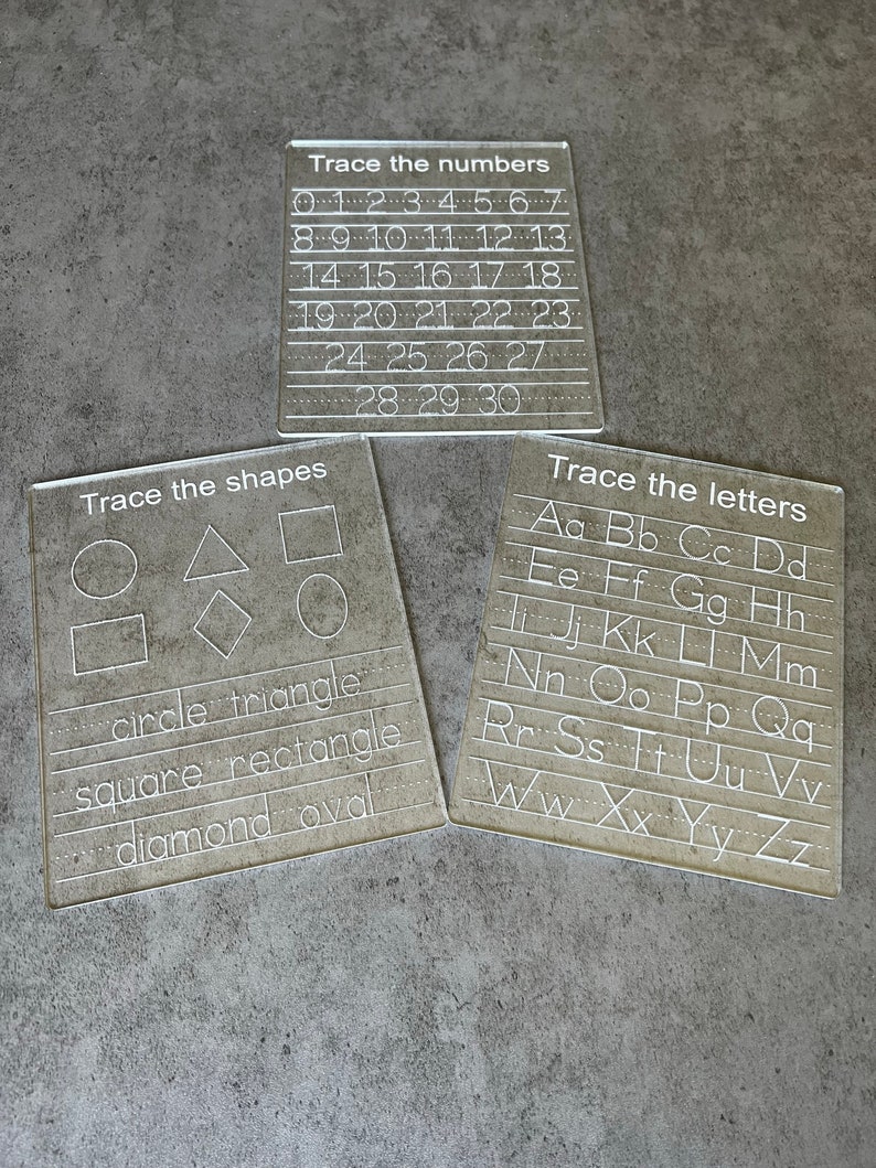 Kids Tracing Tablets , Dry Erase Letter Tracing, Acrylic Tracing Board ...