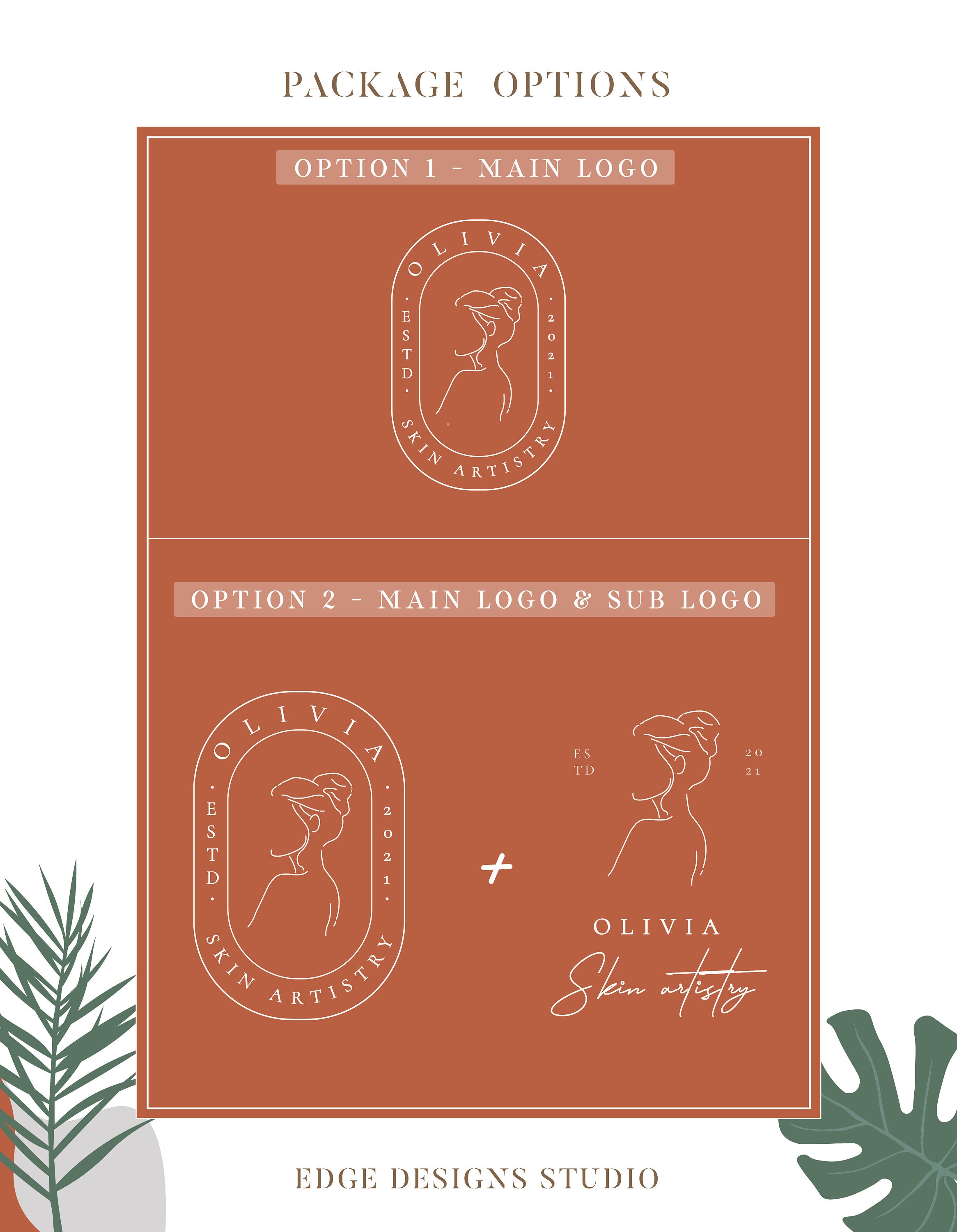 Skin Care Logo Design Feminine Line Art Logo Design Pre-made | Etsy