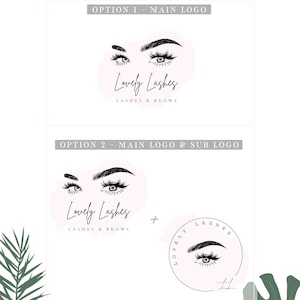Custom Lashes and Brows Logo Design - Eyelash and Eyebrow Beauty Brand ...