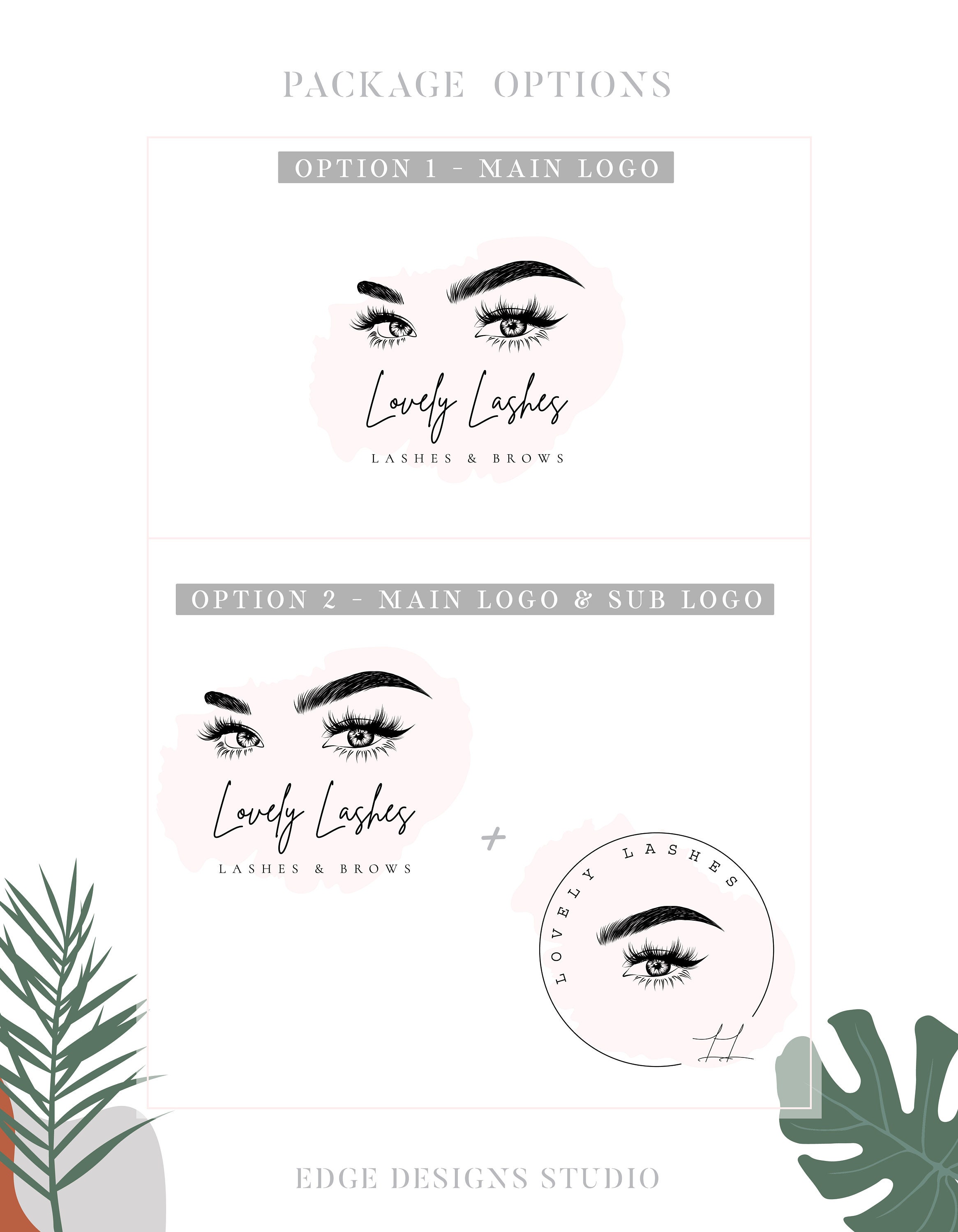 Custom Lashes and Brows Logo Design - Eyelash and Eyebrow Beauty Brand ...