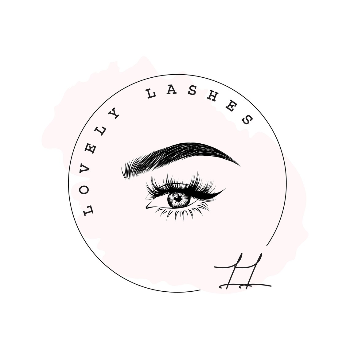 Custom Lashes and Brows Logo Design - Eyelash and Eyebrow Beauty Brand ...