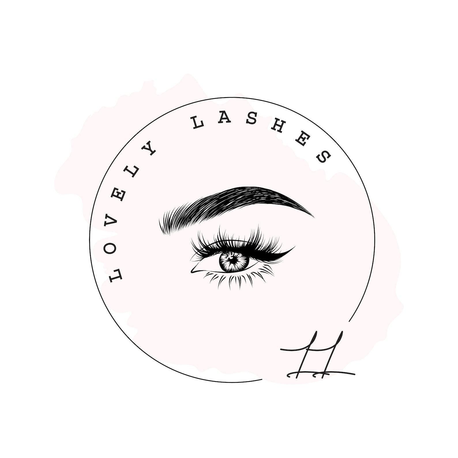 Custom Lashes and Brows Logo Design - Eyelash and Eyebrow Beauty Brand ...