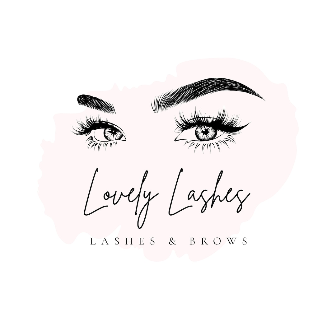 Custom Lashes and Brows Logo Design - Eyelash and Eyebrow Beauty Brand ...