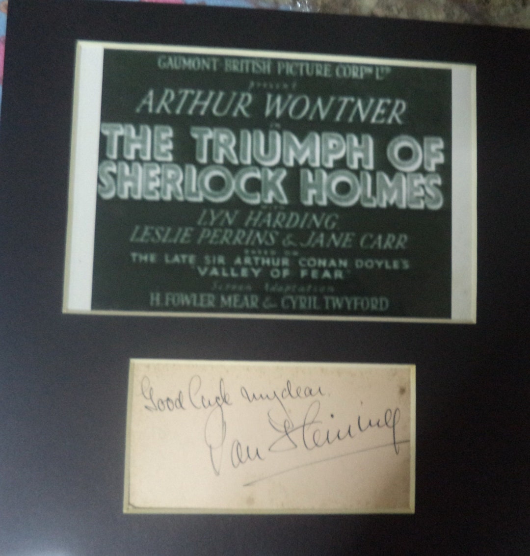 IAN FLEMING (1888 – 1969) Autograph Mounted Display 1930s Doctor Watson ...