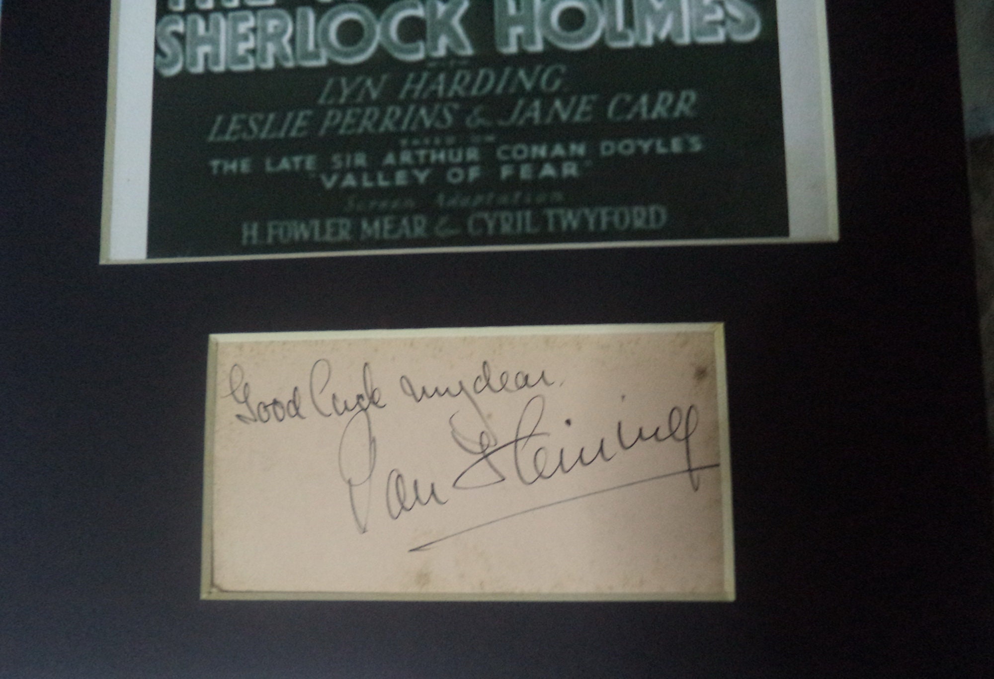 IAN FLEMING (1888 – 1969) Autograph Mounted Display 1930s Doctor Watson ...