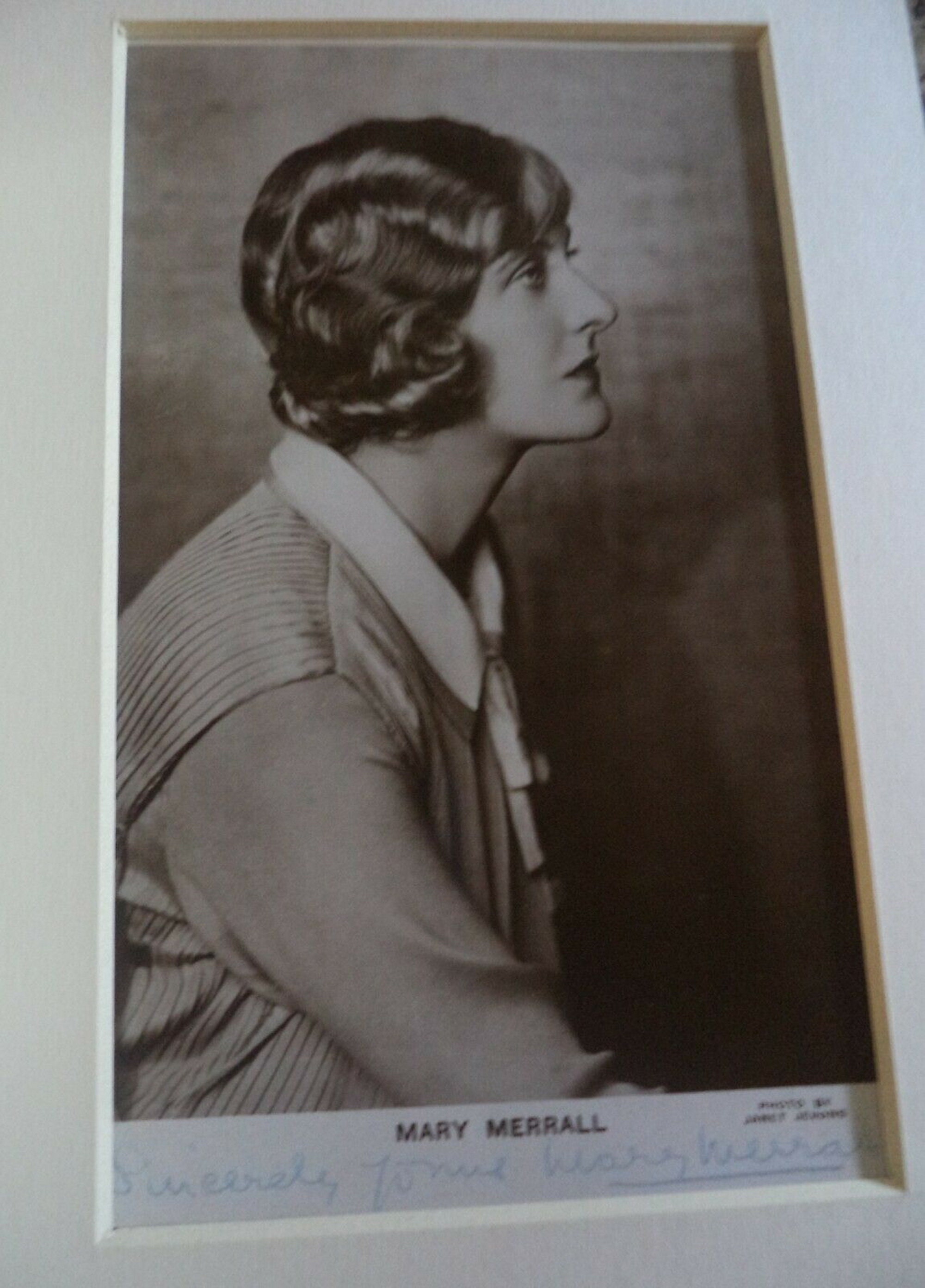 MARY MERRALL 1890 1973 Mounted Autograph Display, Hand Signed Photo ...