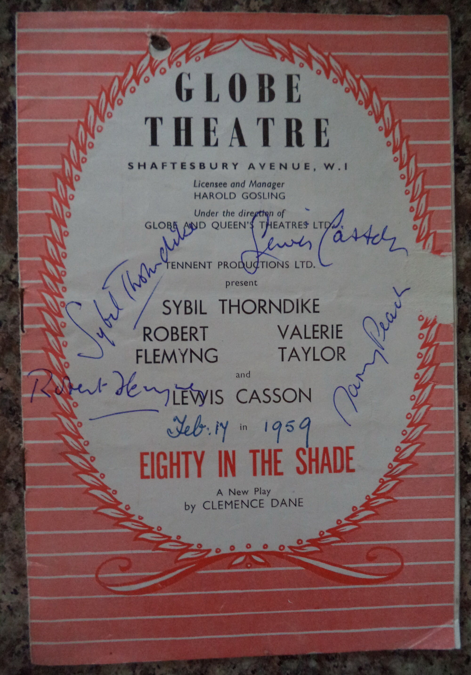 DAME SYBIL THORNDIKE. Sir Lewis Casson, Mary Peach and Robert Flemyng ...