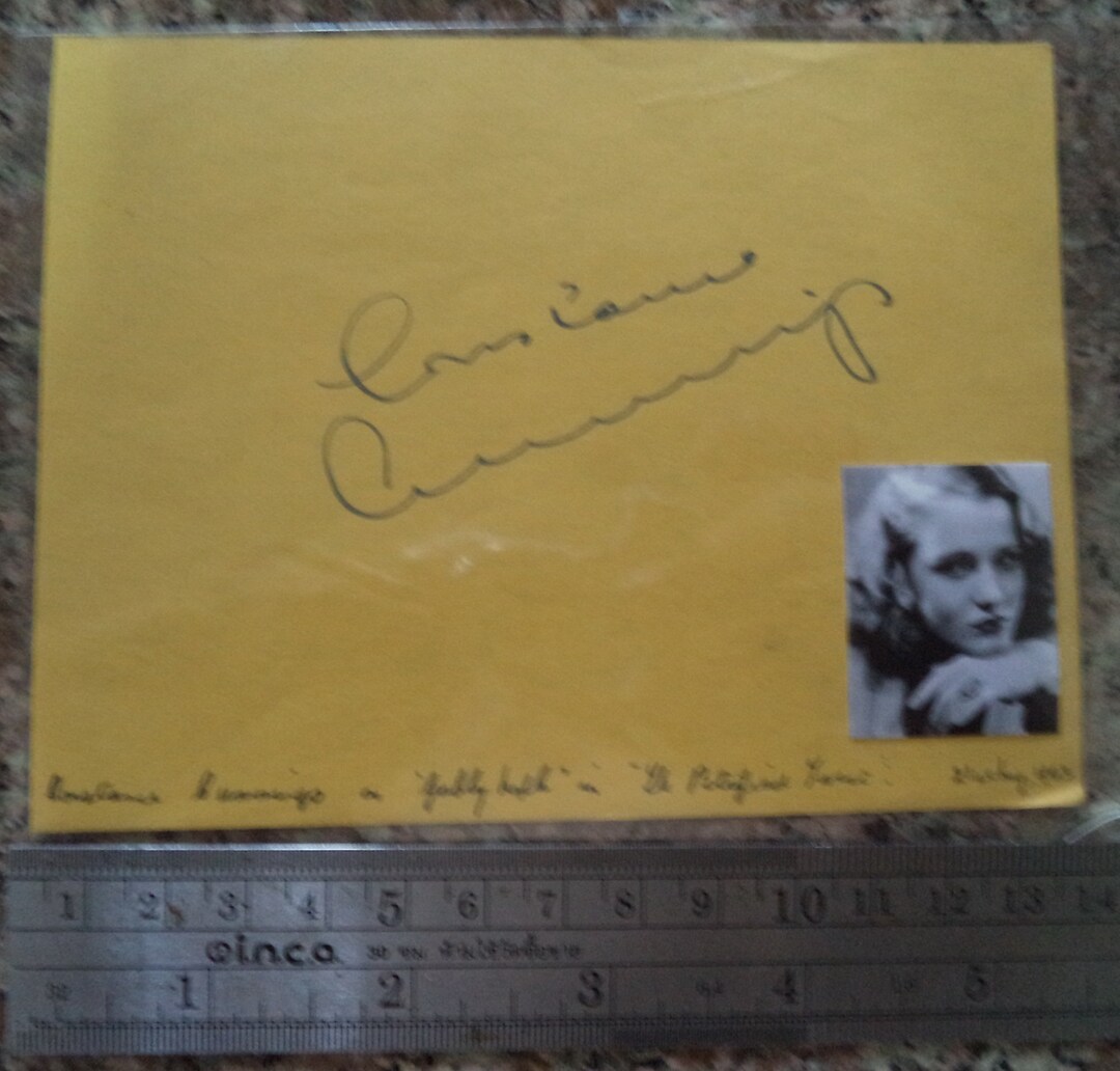 CONSTANCE CUMMINGS (1910 – 2005) Autograph, Hand Signed on Vintage ...