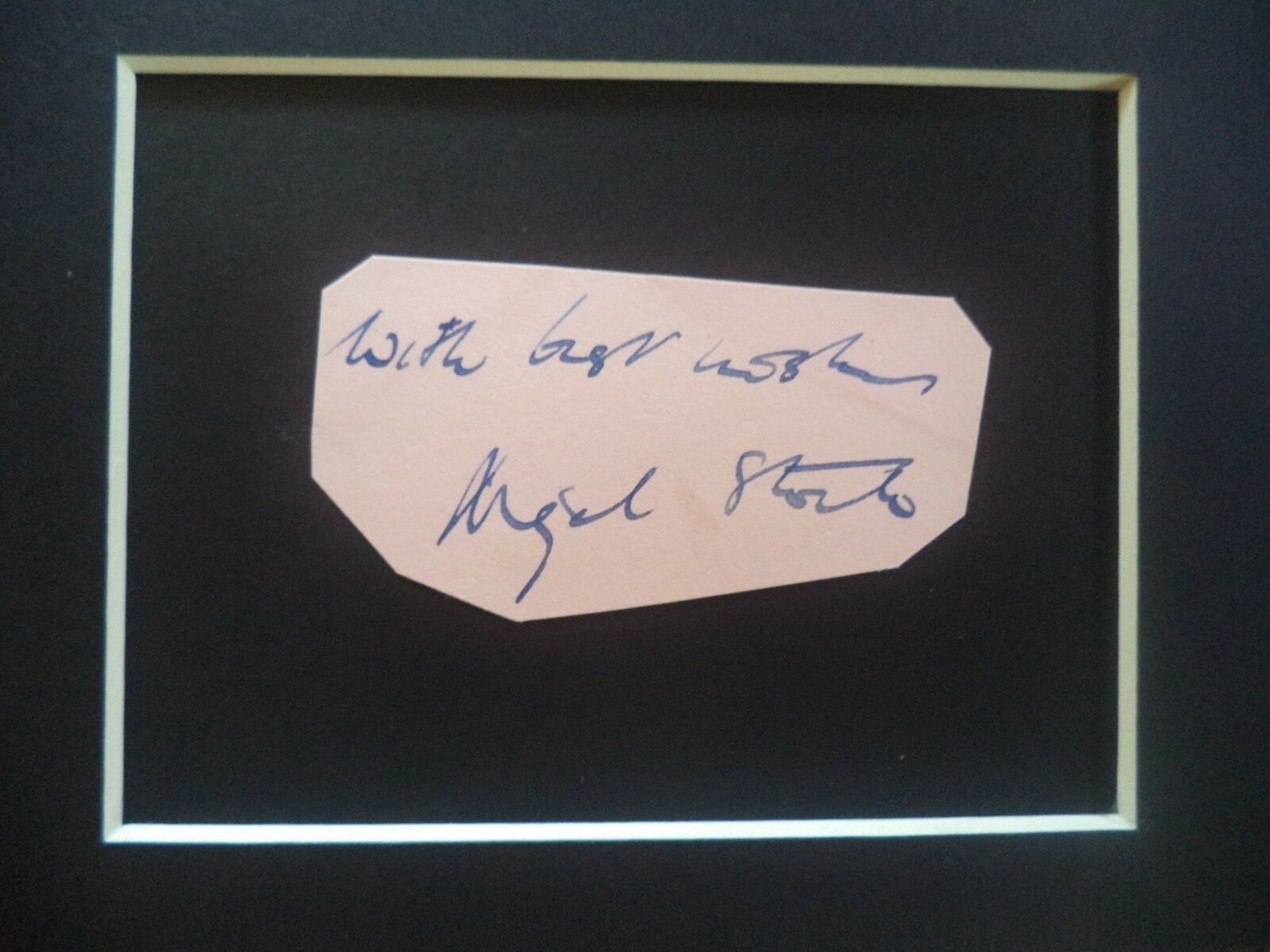 NIGEL STOCK (1919 – 1986) Autograph Mounted Display, Hand Signed Page ...
