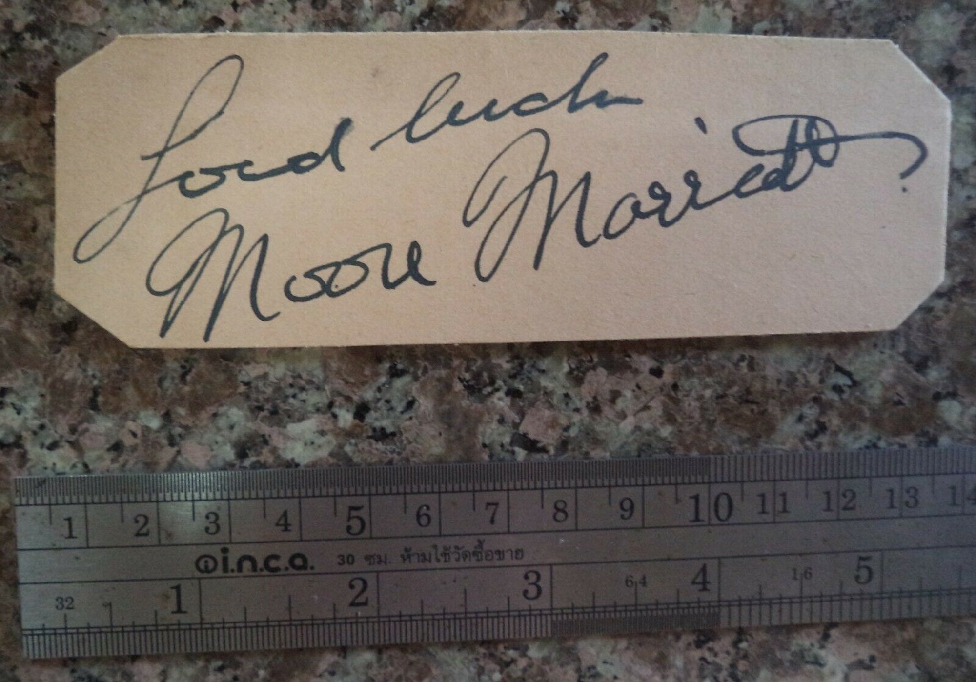 MOORE MARRIOTT (1885 – 1949) Autograph, Scarce and Beautifully Hand ...
