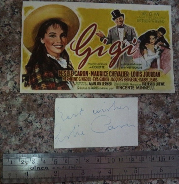 LESLIE CARON and Maurice Chevalier Autographs Hand Signed - Etsy UK