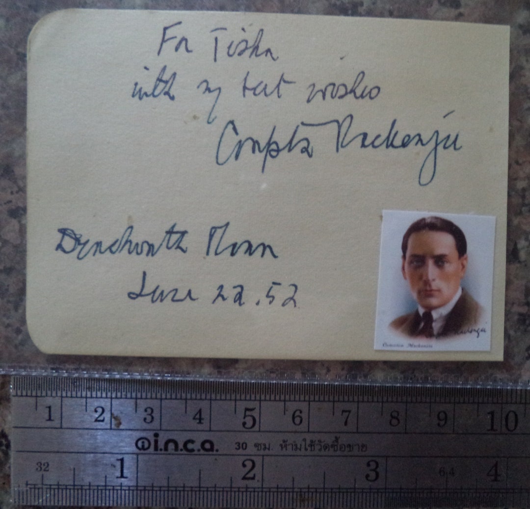 COMPTON MACKENZIE (1883 – 1972) Autograph, Hand Signed on Small Album ...