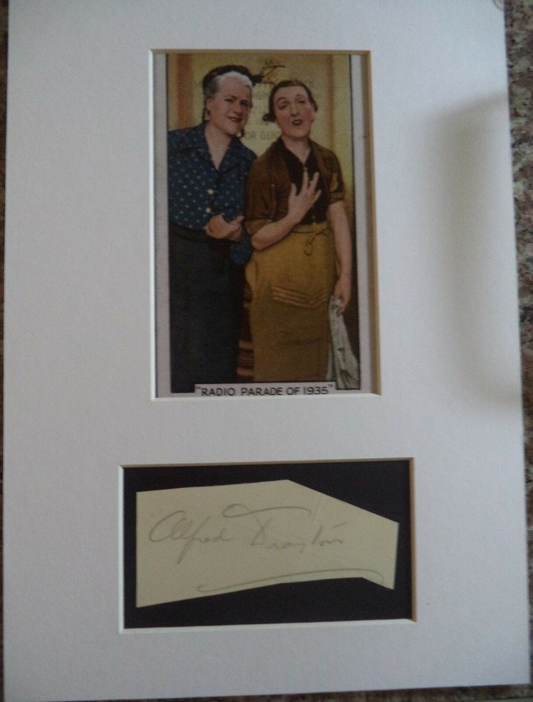 ALFRED DRAYTON 1881 1949 Autograph Mounted Display Hand - Etsy UK
