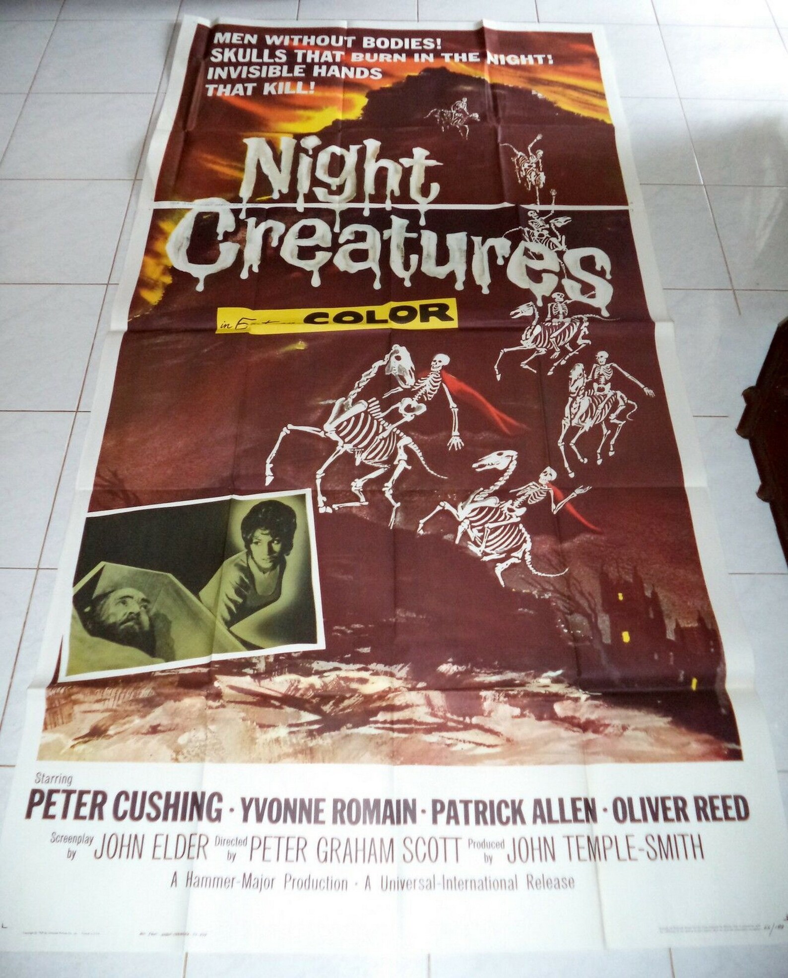 NIGHT CREATURES Aka Captain Clegg (1962) US 3 Sheet Poster (nearly 7 ...