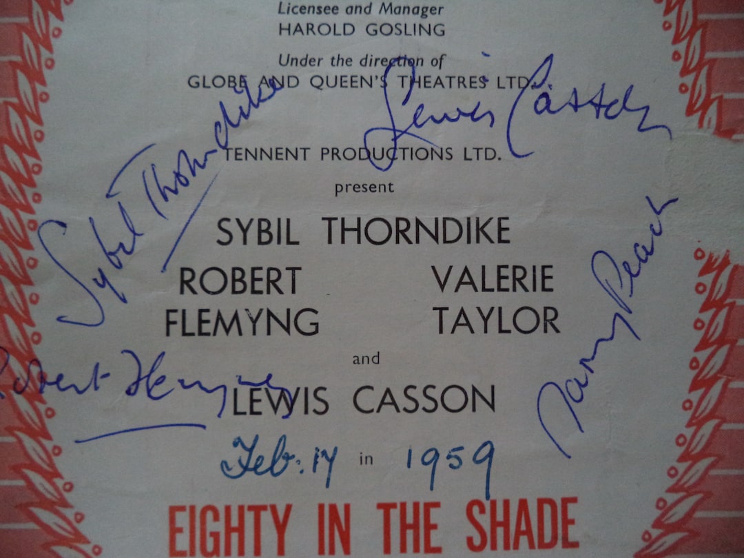 DAME SYBIL THORNDIKE. Sir Lewis Casson, Mary Peach and Robert Flemyng ...