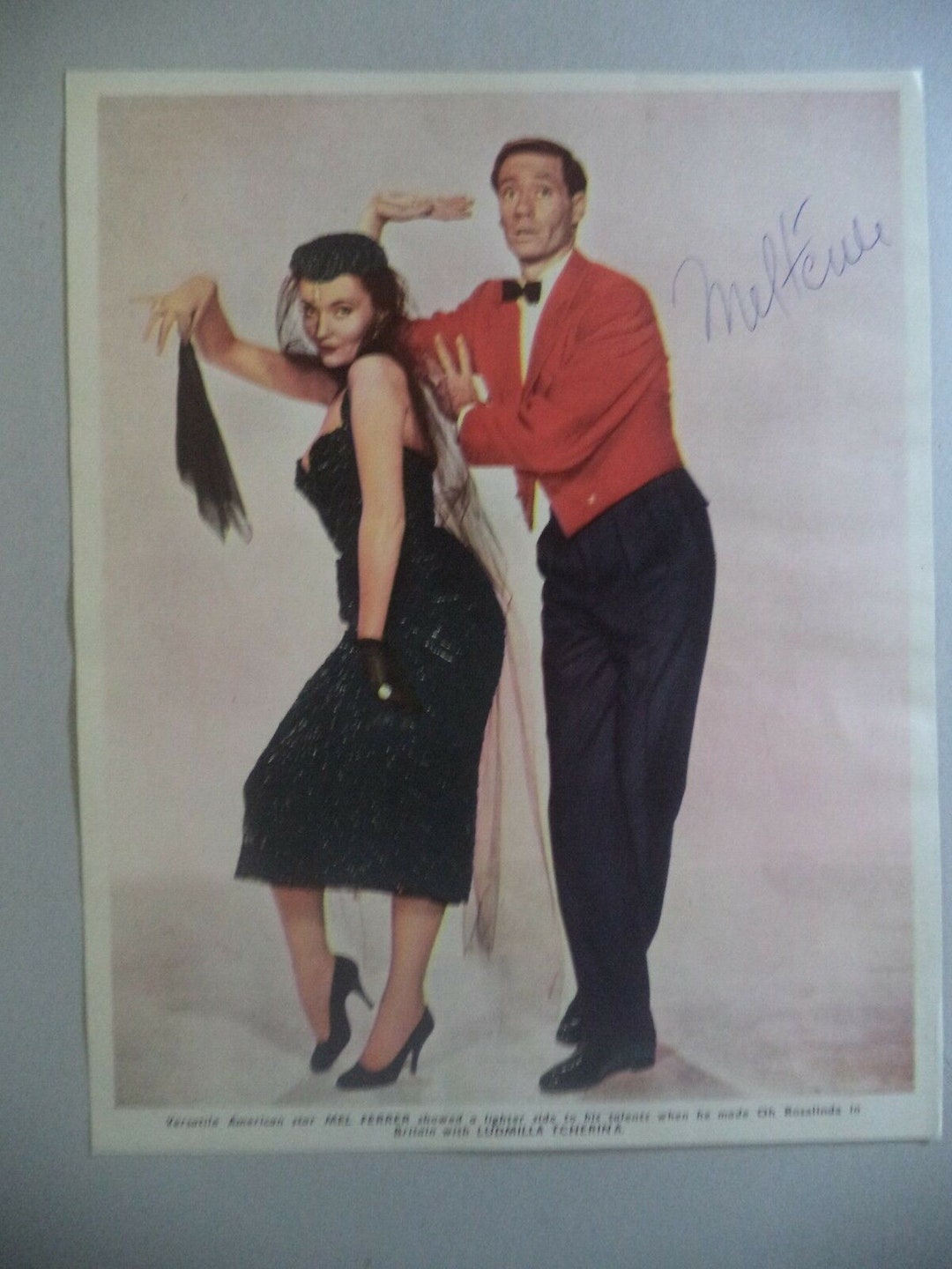 MEL FERRER (1917 - 2008) Autograph, Hand Signed on Magazine Page 1955 ...