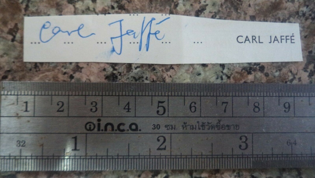 CARL JAFFE 1902 1974 Autograph, Hand Signed on Cut Programme Page - Etsy UK