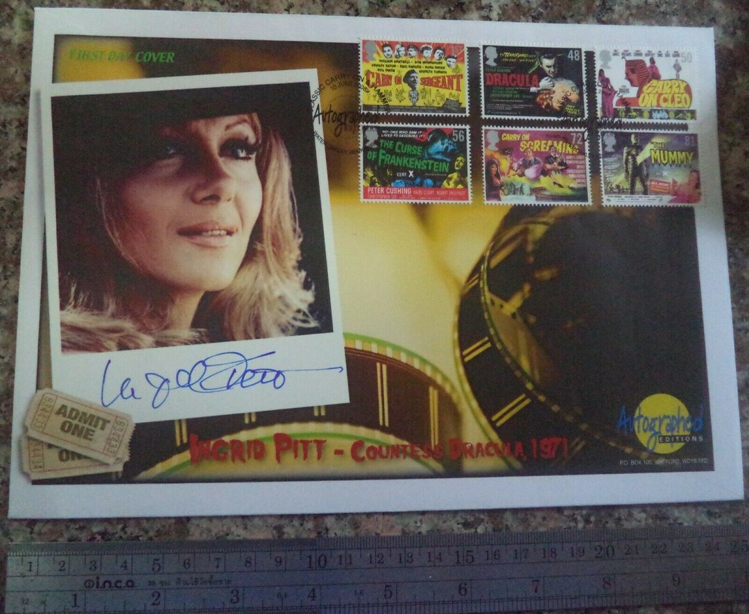 INGRID PITT (1937 – 2010) Autograph, Hand Signed on First Day Cover ...