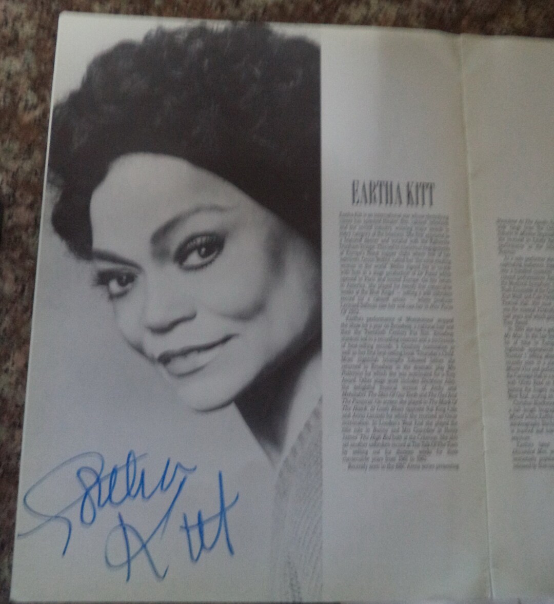 EARTHA KITT (1927 – 2008) Rare Signed Concert Programme 1989 - Etsy