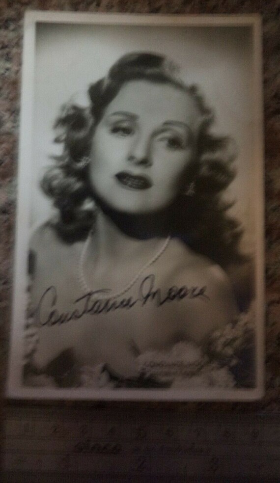 CONSTANCE MOORE 1920 2005 Autograph Hand Signed on Photo | Etsy