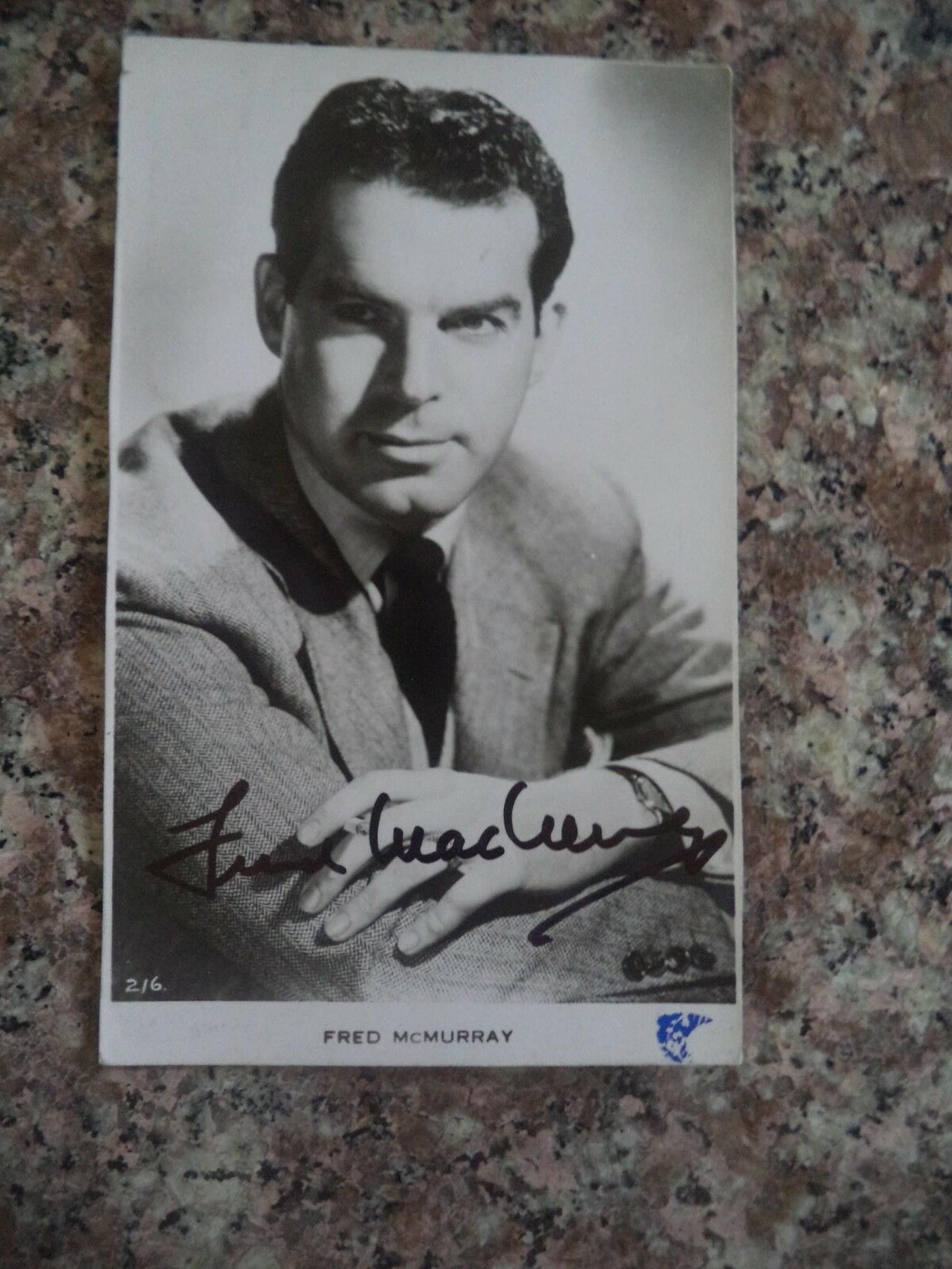 FRED Macmurray (1908 – 1991) Autograph, Hand Signed Postcard DISNEY ...
