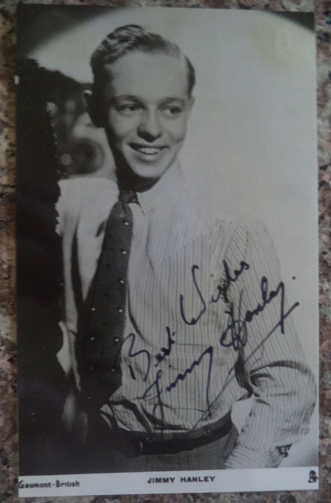 JIMMY HANLEY (1918 – 1970) Autograph, Hand Signed on Vintage 1930s ...