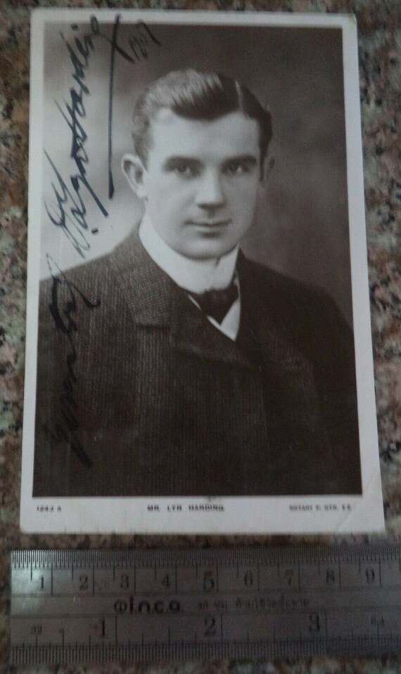 LYN HARDING 1867 1952 Autograph Hand Signed in Ink on | Etsy