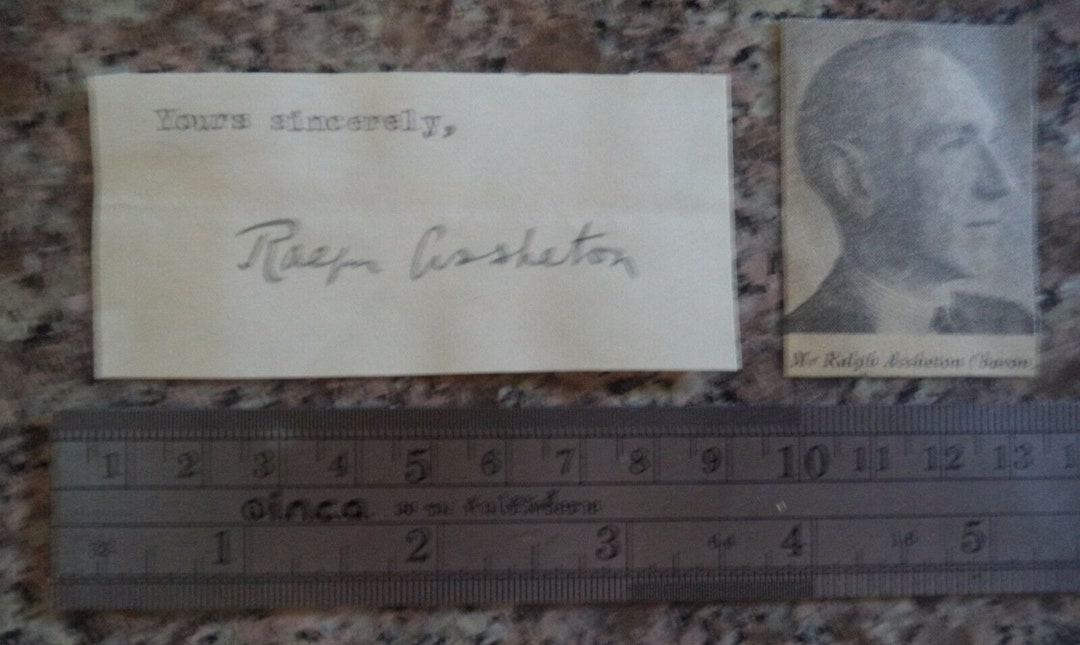 RALPH ASSHETON (1901 – 1984) Autograph, Hand Signed Page, Churchill ...