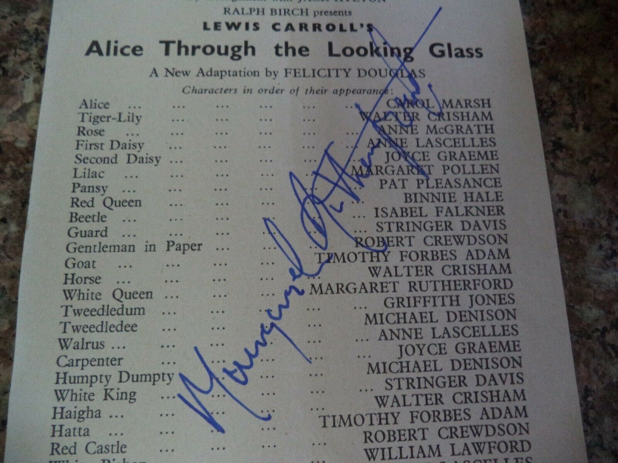Stringer DAVIS and Margaret RUTHERFORD Autographs, Hand Signed in Ink ...