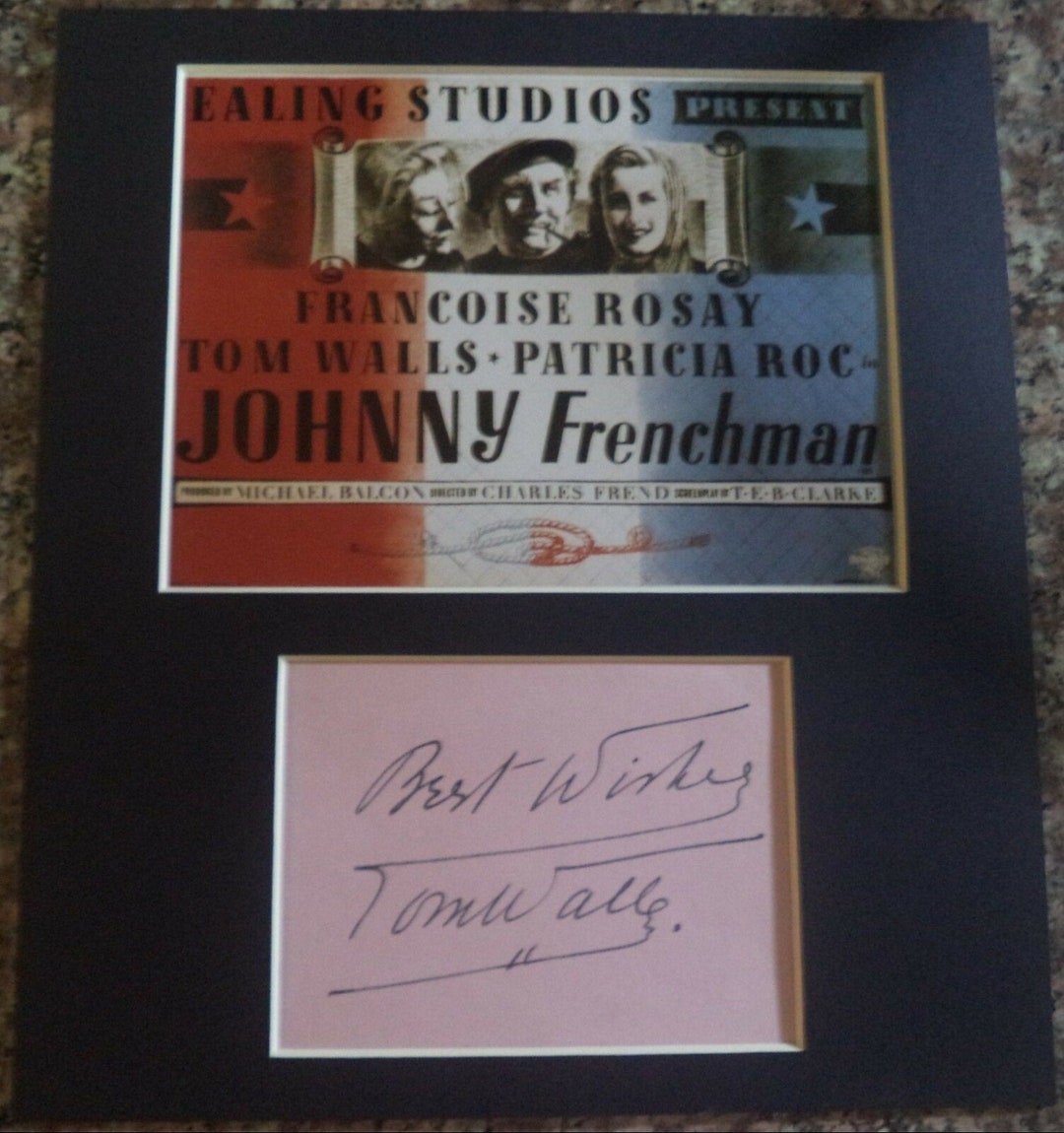 TOM WALLS (1883 – 1949) Autograph Mounted Display, Hand Signed Page ...