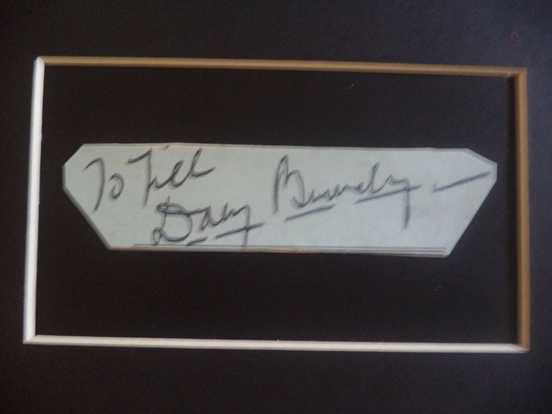 DAVY BURNABY 1881 1949 Autograph Mounted Display, Hand Signed Page in ...