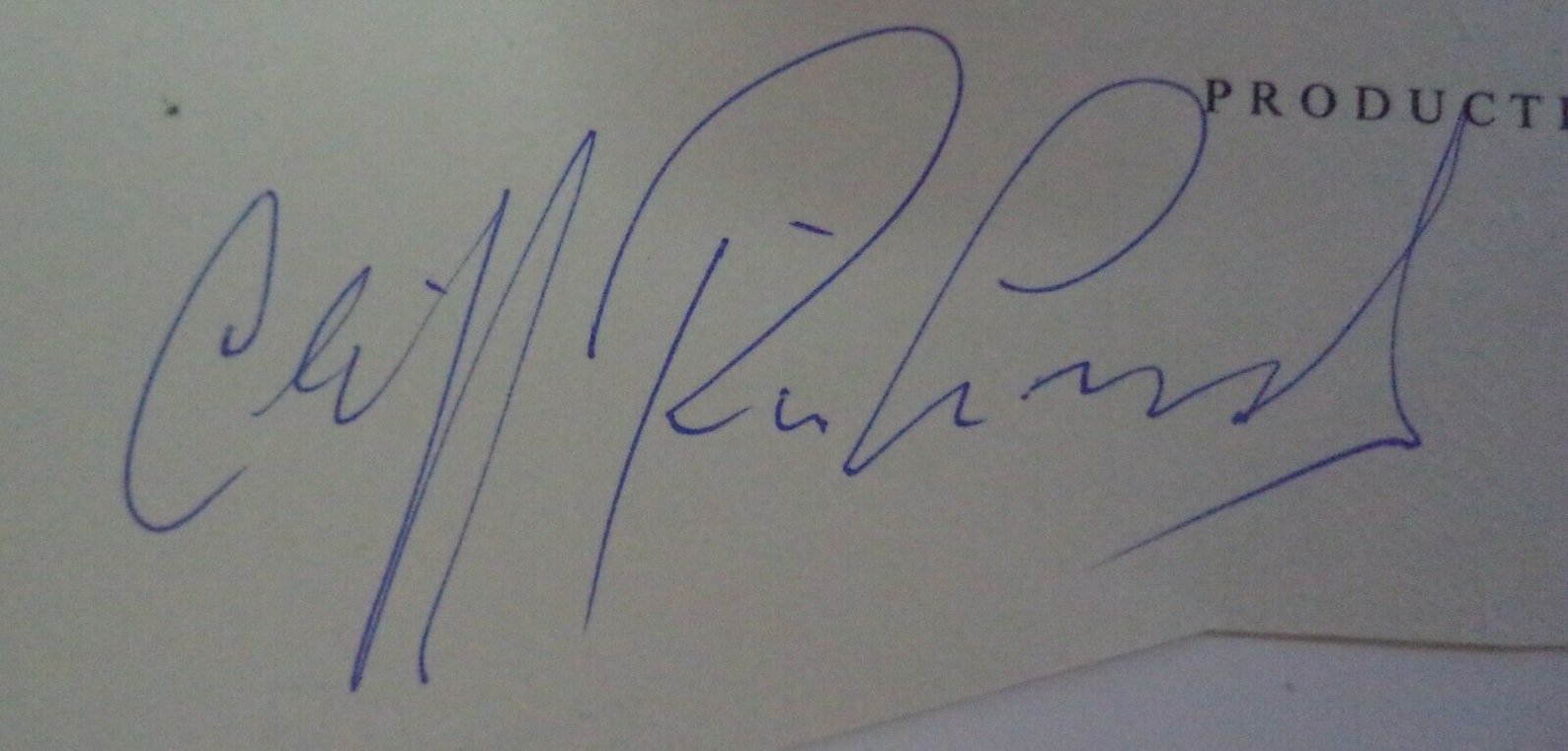 CLIFF RICHARD Autograph, Hand Signed on Programme Page From 1960, Plus ...