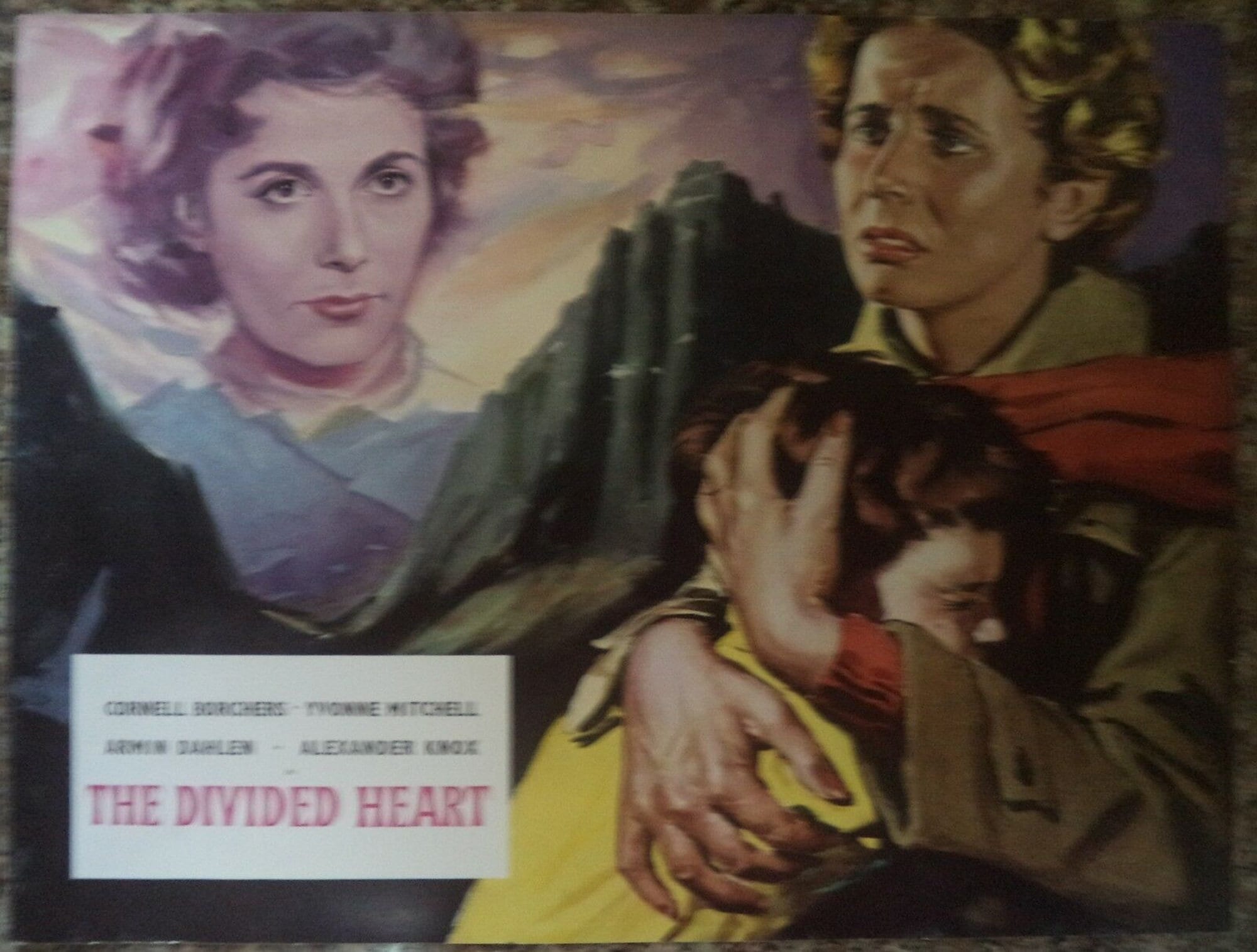 THE DIVIDED HEART 1954 seltenes kleines Poster/Synopsis Eric Pulford ...
