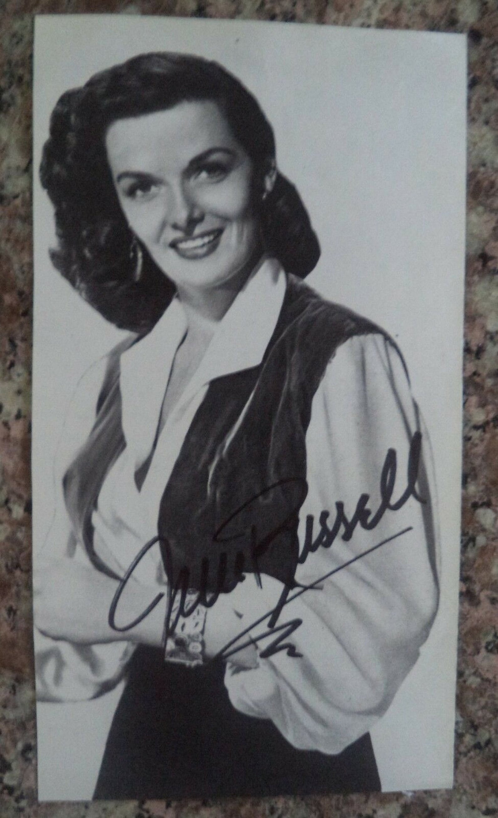 JANE RUSSELL (1921 – 2011) Autograph, Hand Signed on Magazine Cutting ...