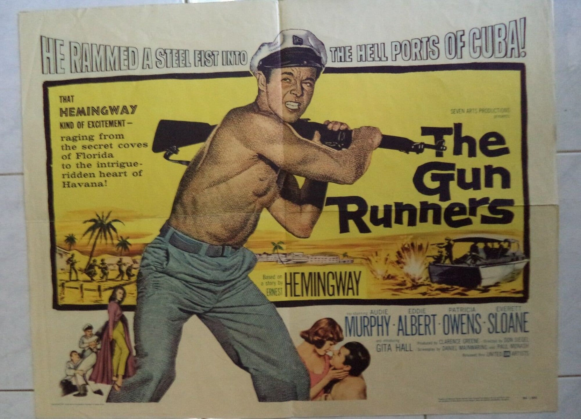 THE GUN RUNNERS 1958 American Half Sheet Poster 2 Hemingway | Etsy