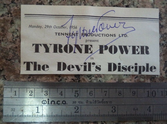 TYRONE POWER 1914 1958 Autograph hand signed on programme | Etsy