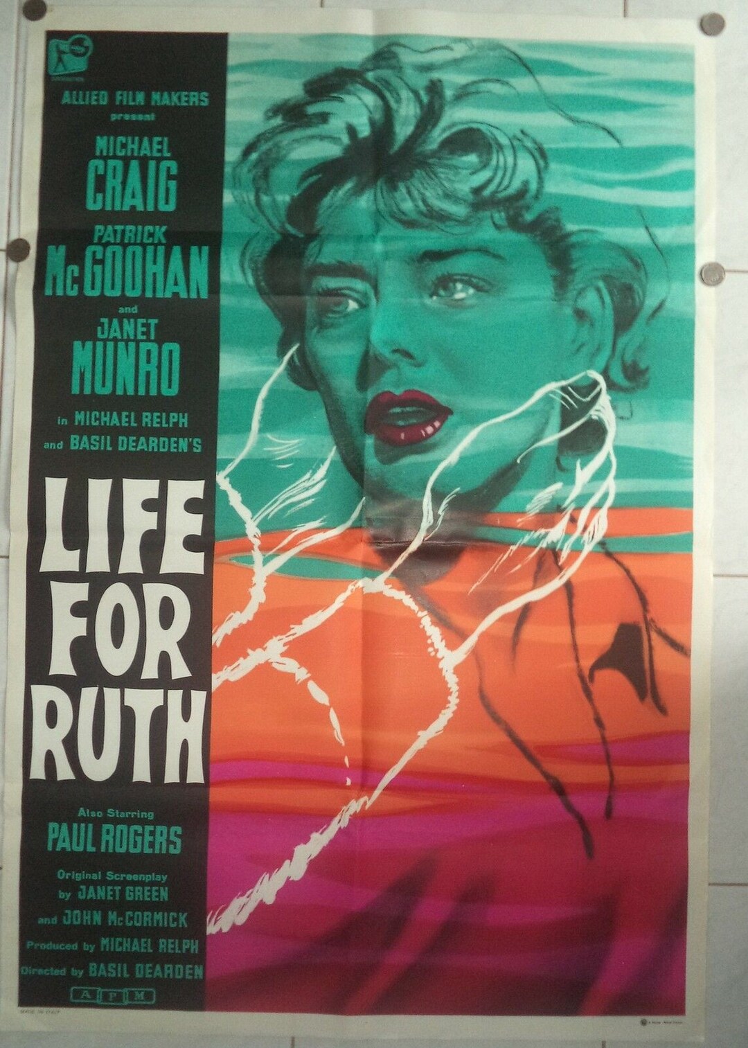 LIFE FOR RUTH (1962) One Sheet Poster Eric Pulford Design - Etsy