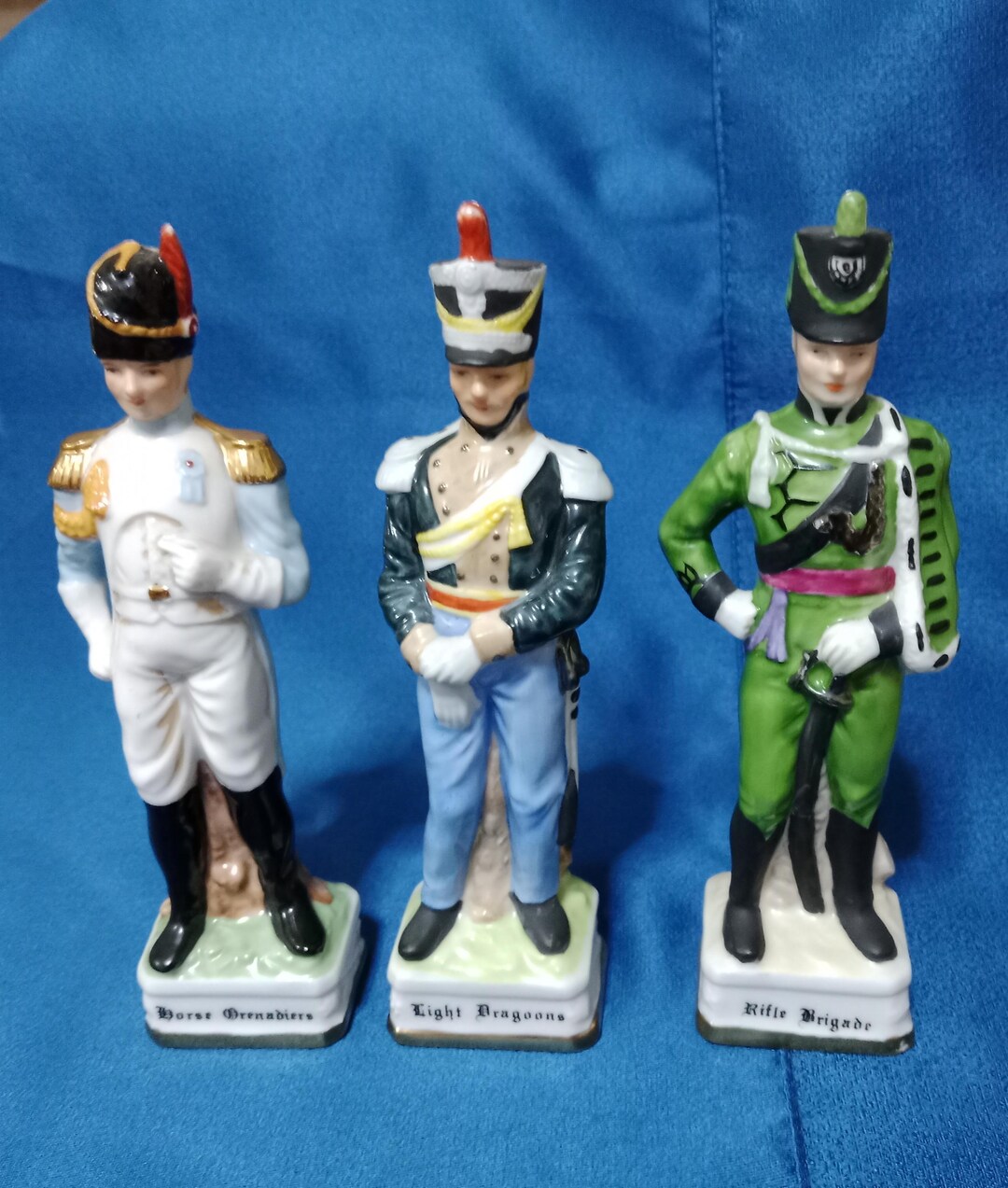 3 Napoleonic Figures "rifle Brigade", "light Dragoons" and "horse ...